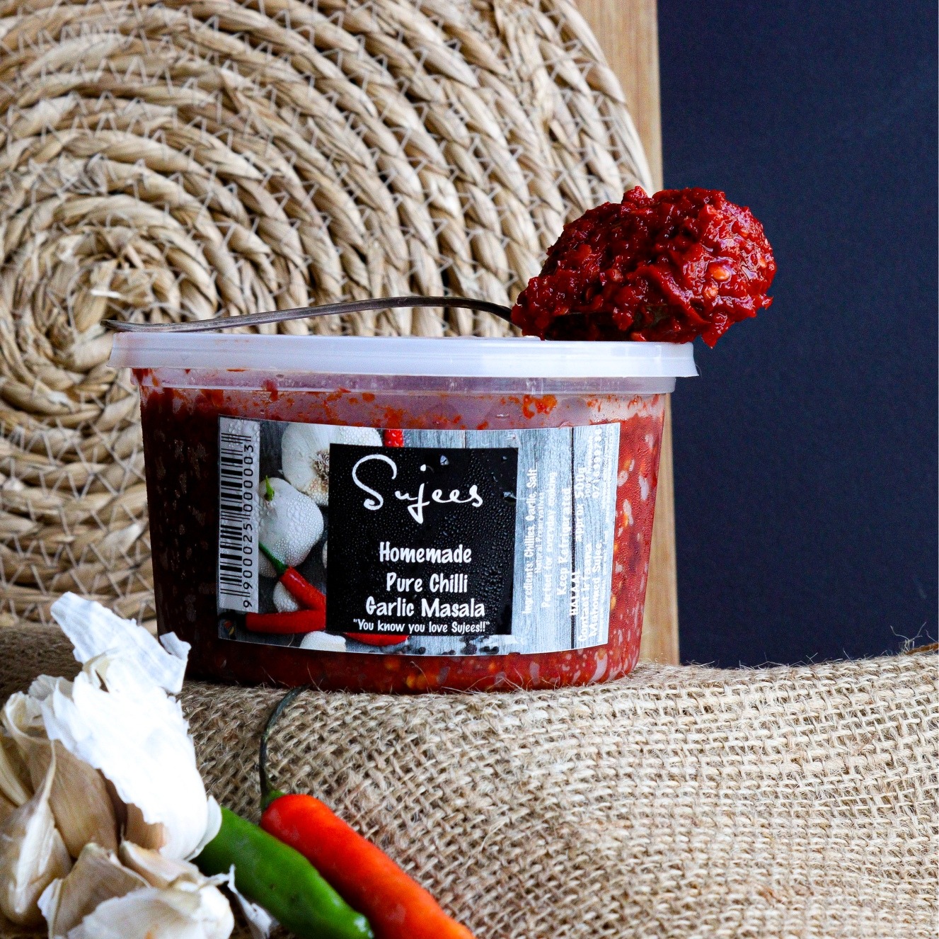 Pure Chilli Garlic Masala-500g - Sujees Gourmet Food